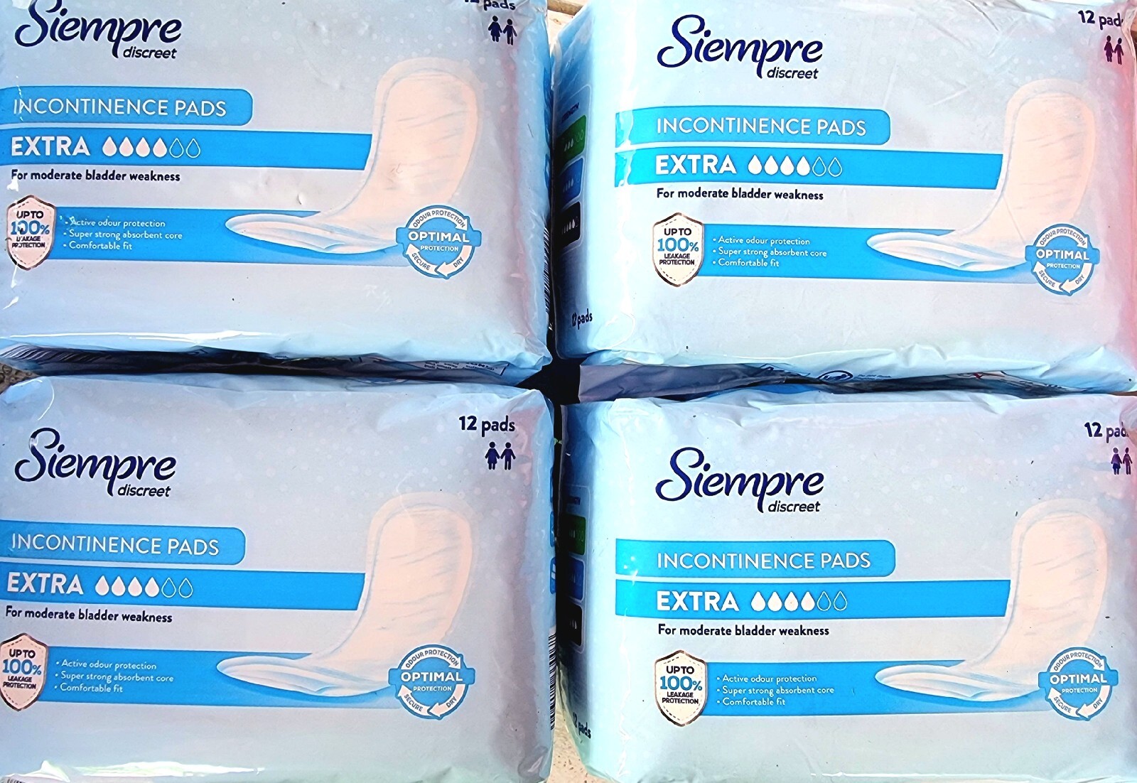 Special Offer - Pack of 12 x 12 pads (144) Siempre Hygiene Pads ...