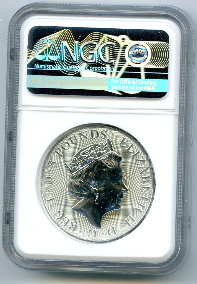 2021 GREAT BRITAIN 2OZ SILVER NGC MS69 QUEEN'S BEASTS COMPLETER COIN ...