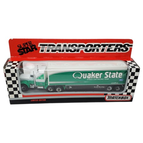 Matchbox Superstar Transporters QUAKER STATE Stock Car Racing 1992 Ltd ...