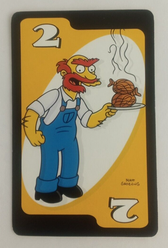 2003 The Simpsons Uno Card Yellow Groundskeeper Willie #2 | eBay