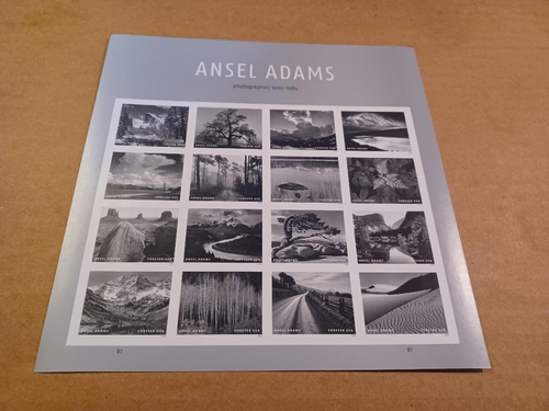 US 2024 MNH IMPERF NDC ANSEL ADAMS 16 FOREVER STAMPS SOLD OUT # 5854q ...