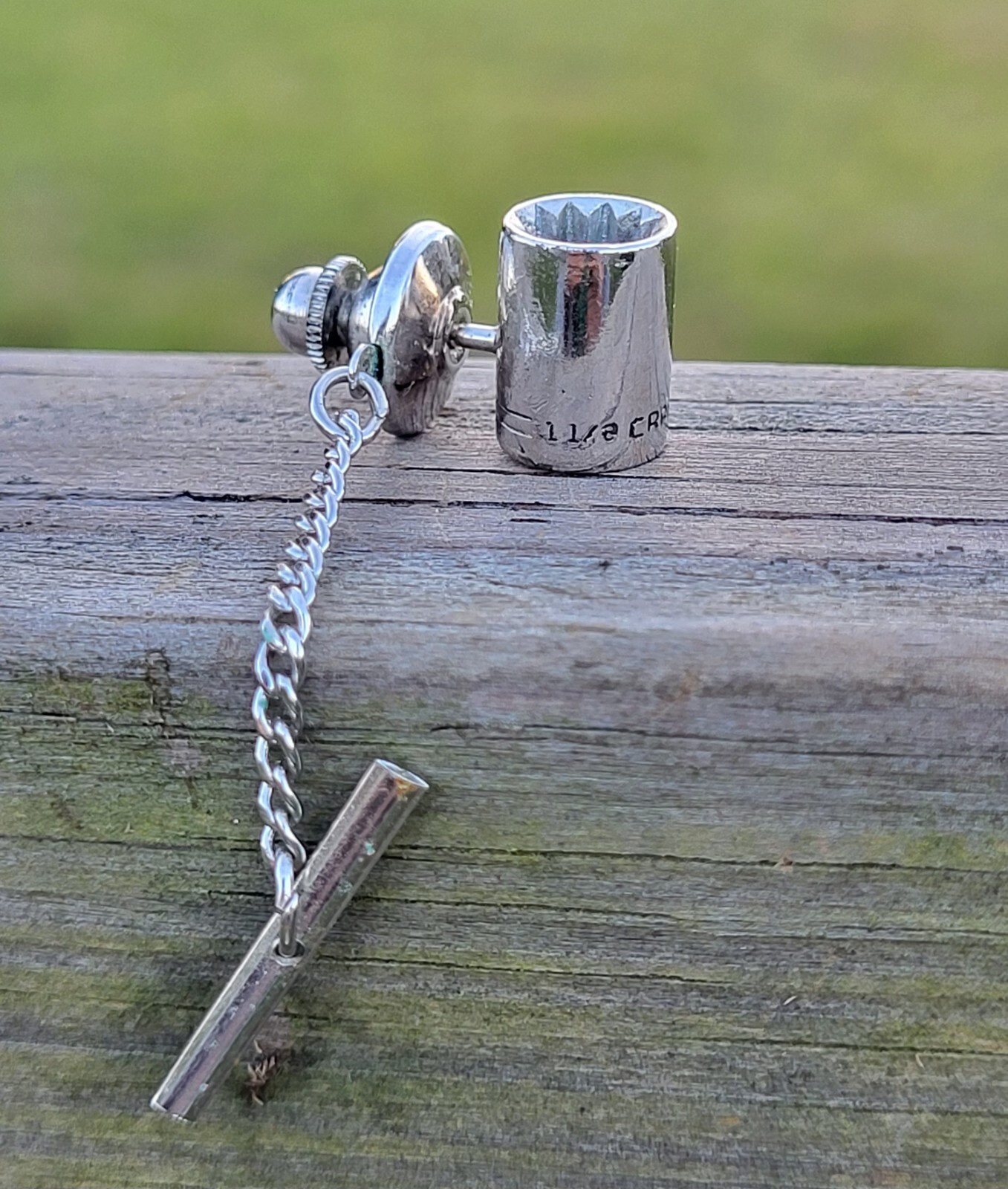Novelty 1 1/2" Craftsman Socket Tie Tack Lapel Pin Silver Tone Tool ...
