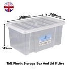 NEW British Made TML Clear Plastic Storage Box Boxes or Clear Lids 13 ...