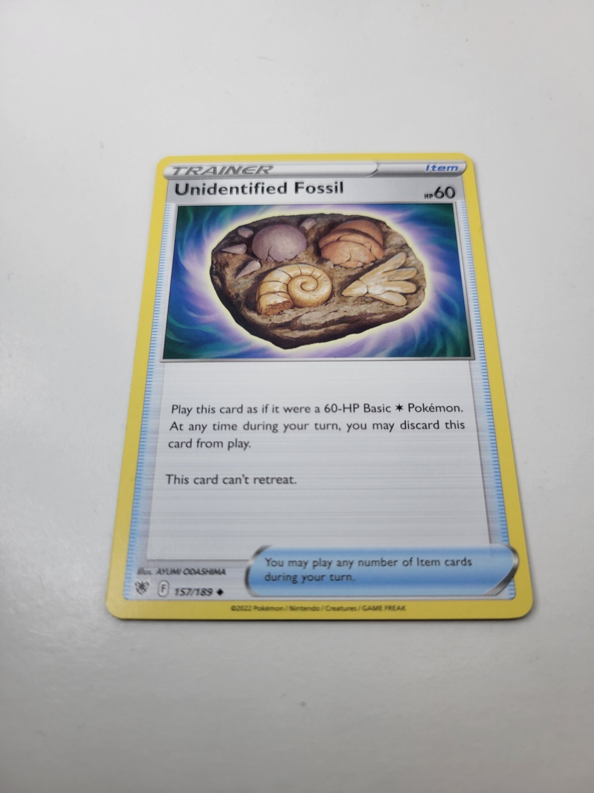 Pokémon TCG Unidentified Fossil Astral Radiance 157/189 Regular ...