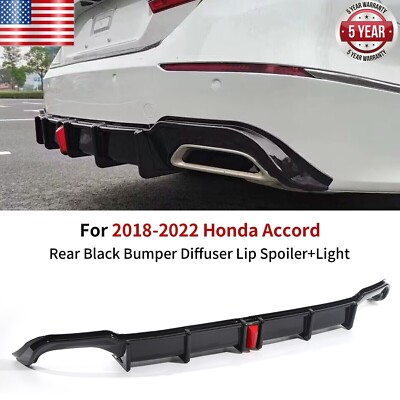 For 2018-2022 Honda Accord Sedan 4-Door Rear Bumper Diffuser Lip ...