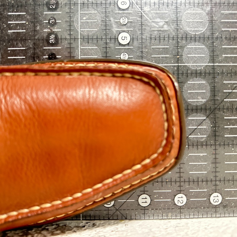 Johnston & Murphy Men Size 9M Brown Leather White Stitch Loafer Casual ...