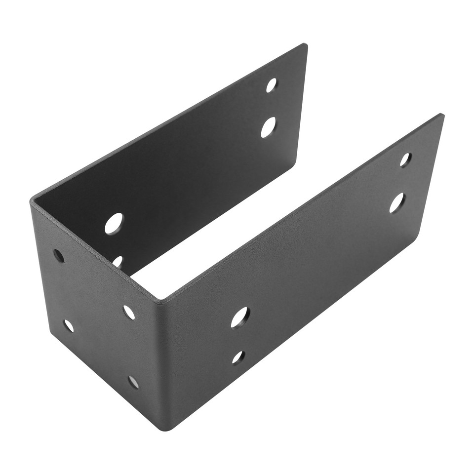 4"x4" Concrete Post Anchor Steel U-shape Fence Post Holder Bracket 2/4 ...