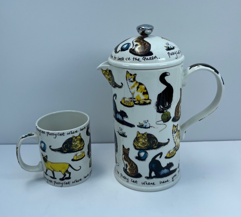 Paul Cardew Kit-tea Coffee Cafetiere Pot ‘ Cats ‘Rare Vintage Limited ...
