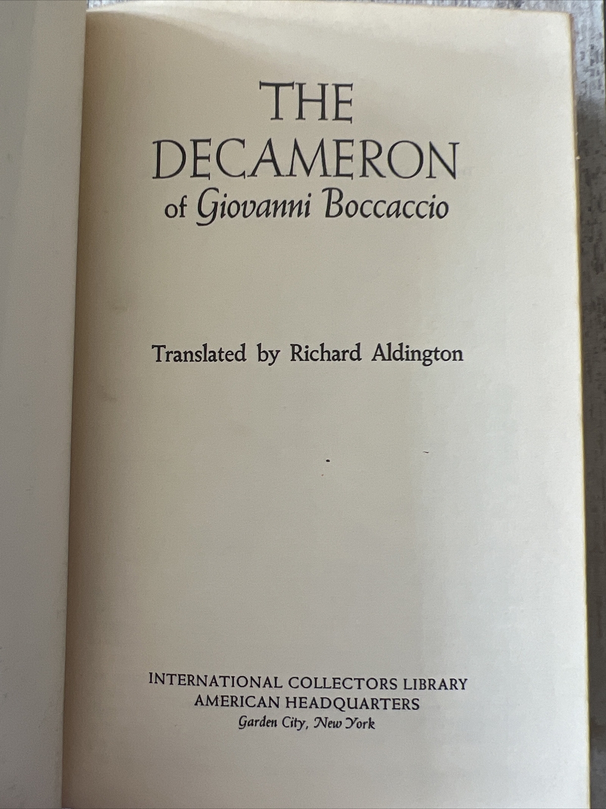The Decameron of Giovanni Boccaccio 1930 Edition HC Garden City Publishing | eBay