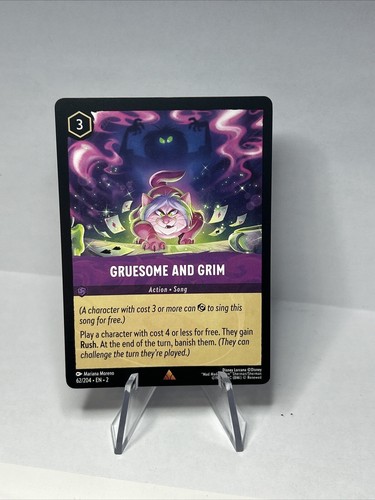 Disney Lorcana TCG Gruesome and Grim Action Song 62/204 Rare Regular Non-Foil | eBay