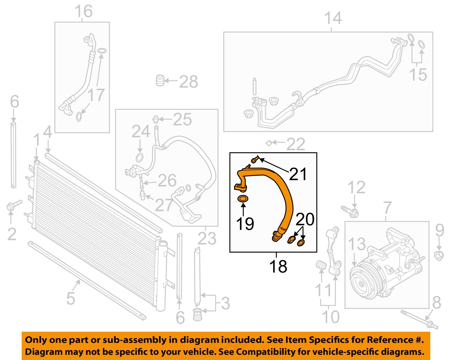 Genuine Ford AC Hose Hs7z-19d742-k for sale online | eBay