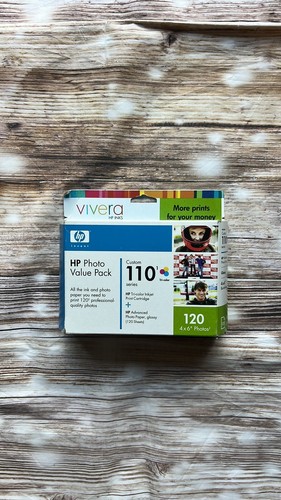 HP Photo Value Pack Custom 110 Tri-color ink cartridge 120 photo paper ...