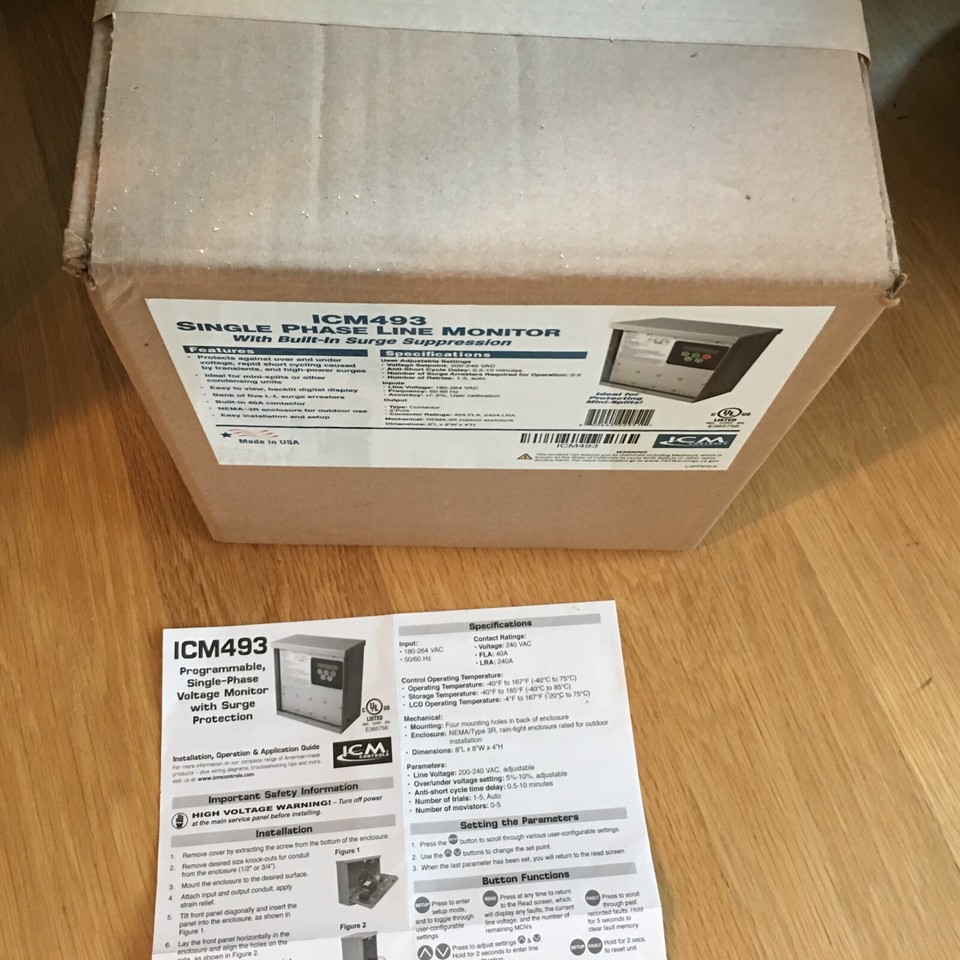 ICM Controls ICM493 - Single Phase Motor Protection | eBay