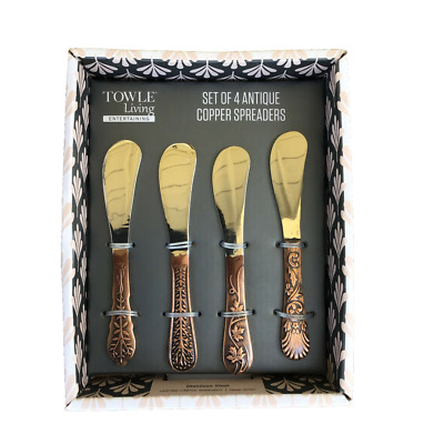 Towle Living Set of 4 Antique Copper Spreaders Stainless Steel 5.25" | eBay