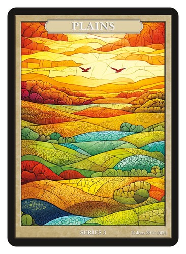 Plains Stained Glass Token Givememana Tokens Magic the Gathering | eBay