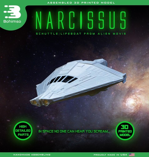 NARCISSUS Plastic Model Spaceship Space Lifeboat Nostromo Shuttle ALIEN ...