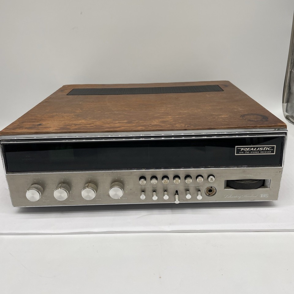 Vintage Realistic STA-250 Stereo Receiver Silver Wood *PARTS REPAIR | eBay