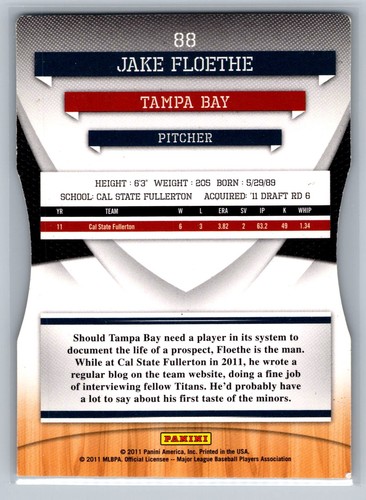 Jake Floethe 2011 Donruss Elite Extra Edition Emerald Status Die Cut ...