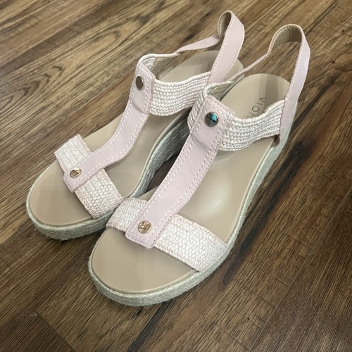Vionic Womens Calera Light Pink Leather Wedge Sandals Shoes Sz 10 Beach ...