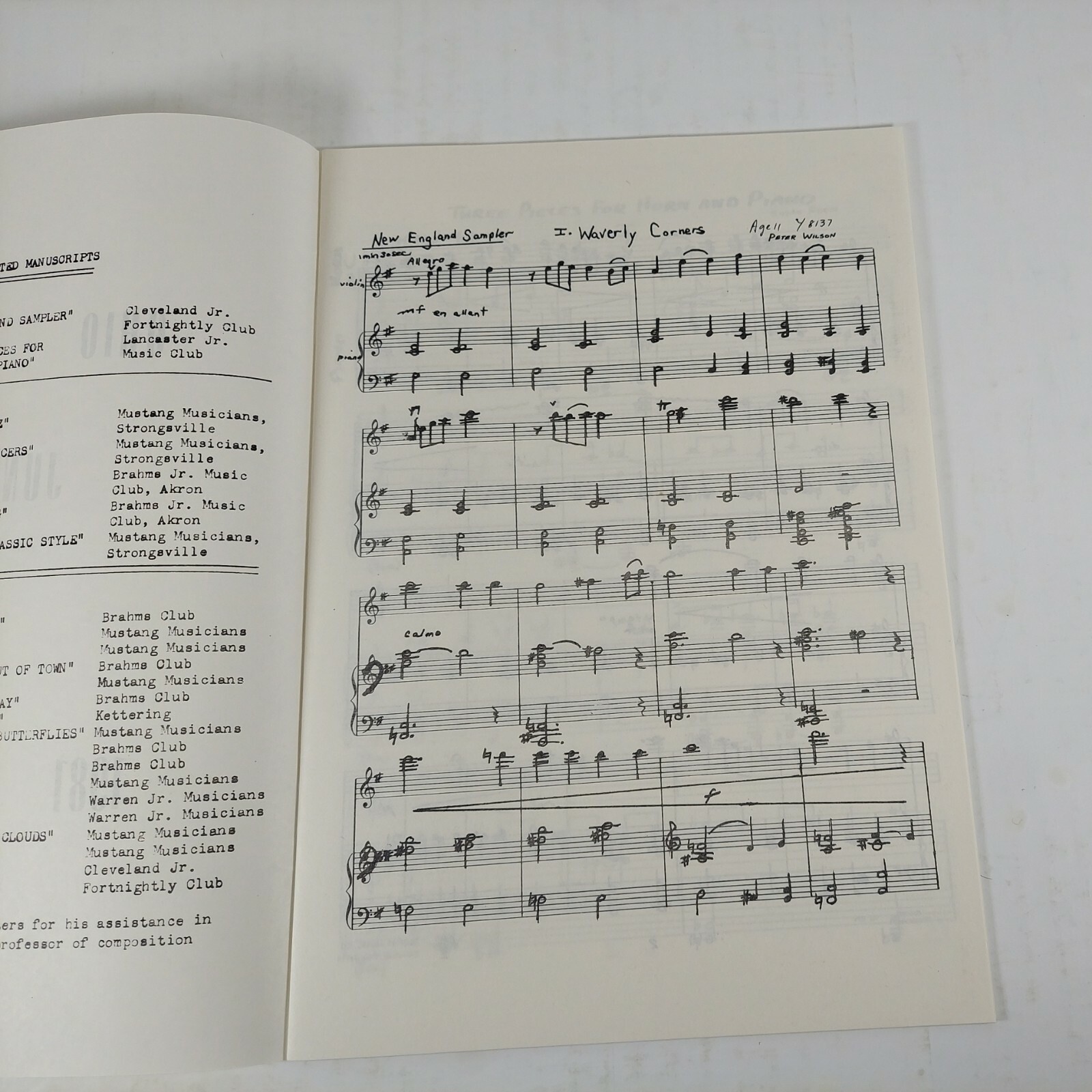 Ohio Junior Composers 1981 Songbook 7 Original Compositions | eBay