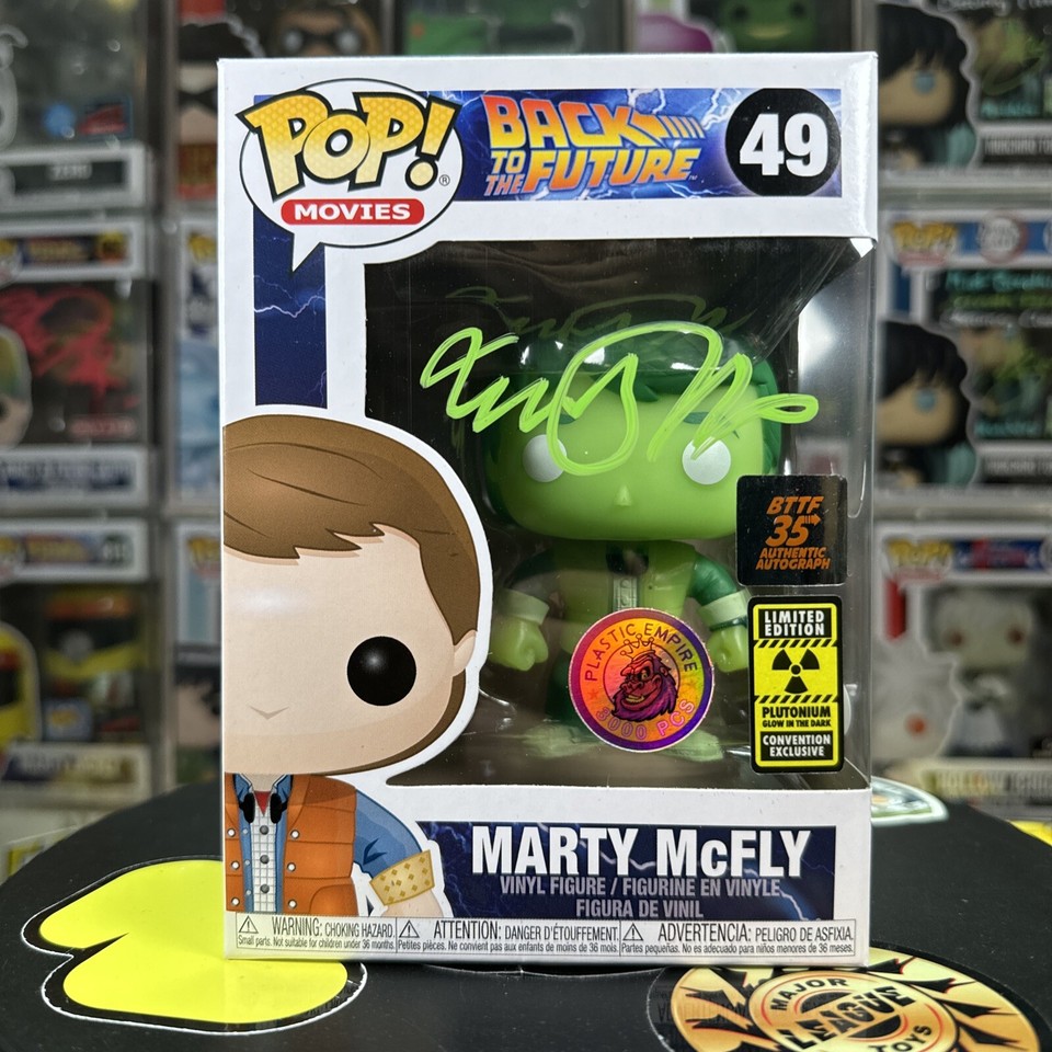 Funko Pop - Marty McFly (Plutonium) - Signed by Michael J. Fox - BTTF ...