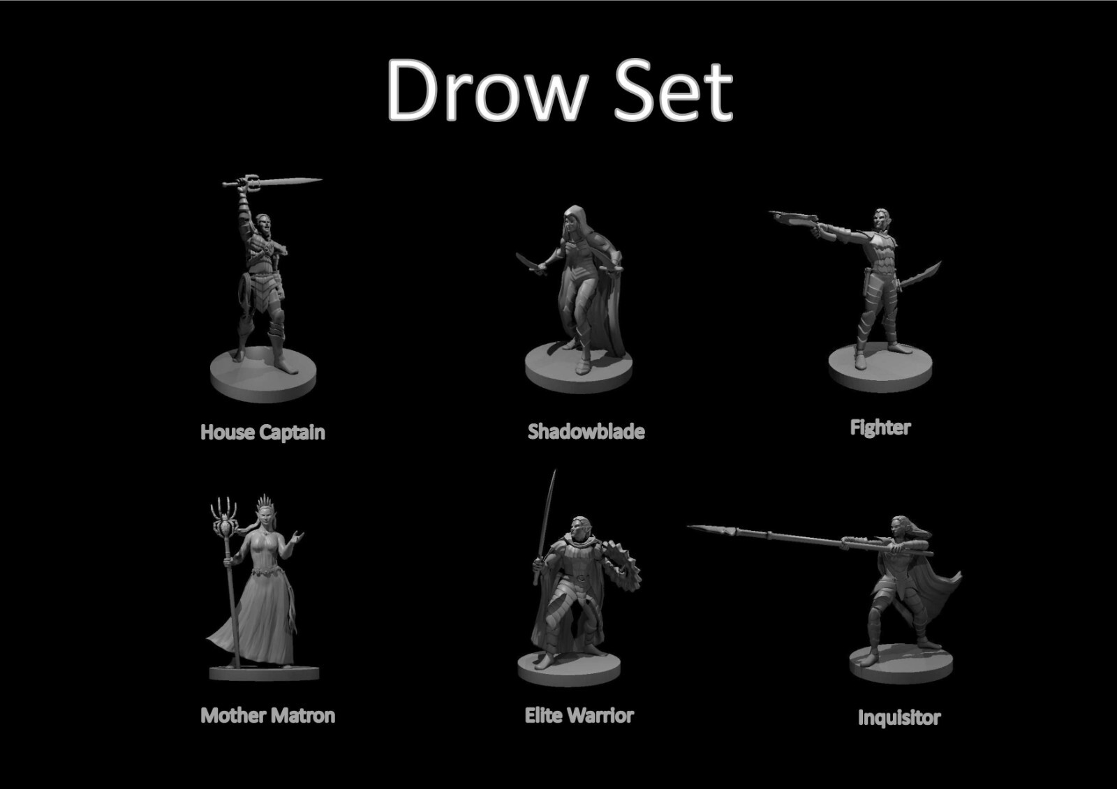 DnD Monster Sets Ghoul Drow Lich Orc Mindflayer Dragon Bugbear Hag ...