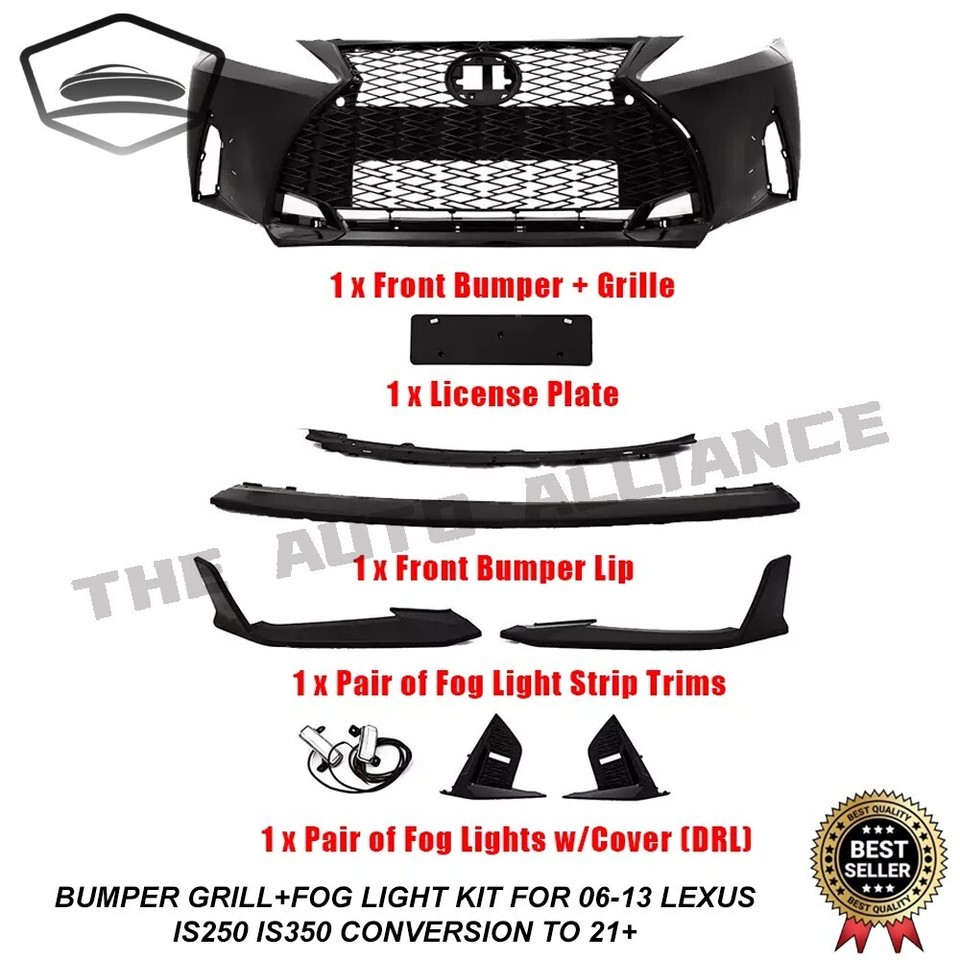 For 2006-2013 Lexus IS IS250 IS350 Conversion to 21+ F-Sport Front ...