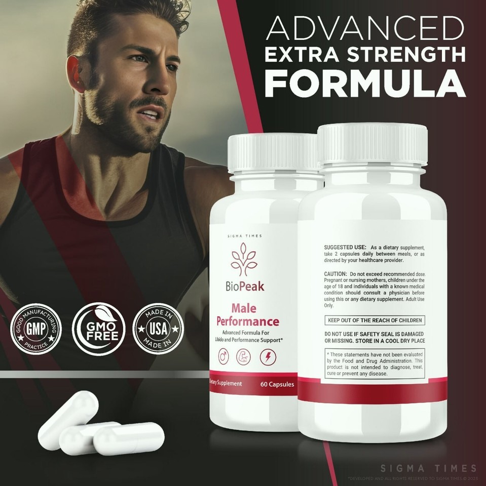 BioPeak Men Enhancement Capsules, BioPeak Pills Last longer BiggerD (1 ...