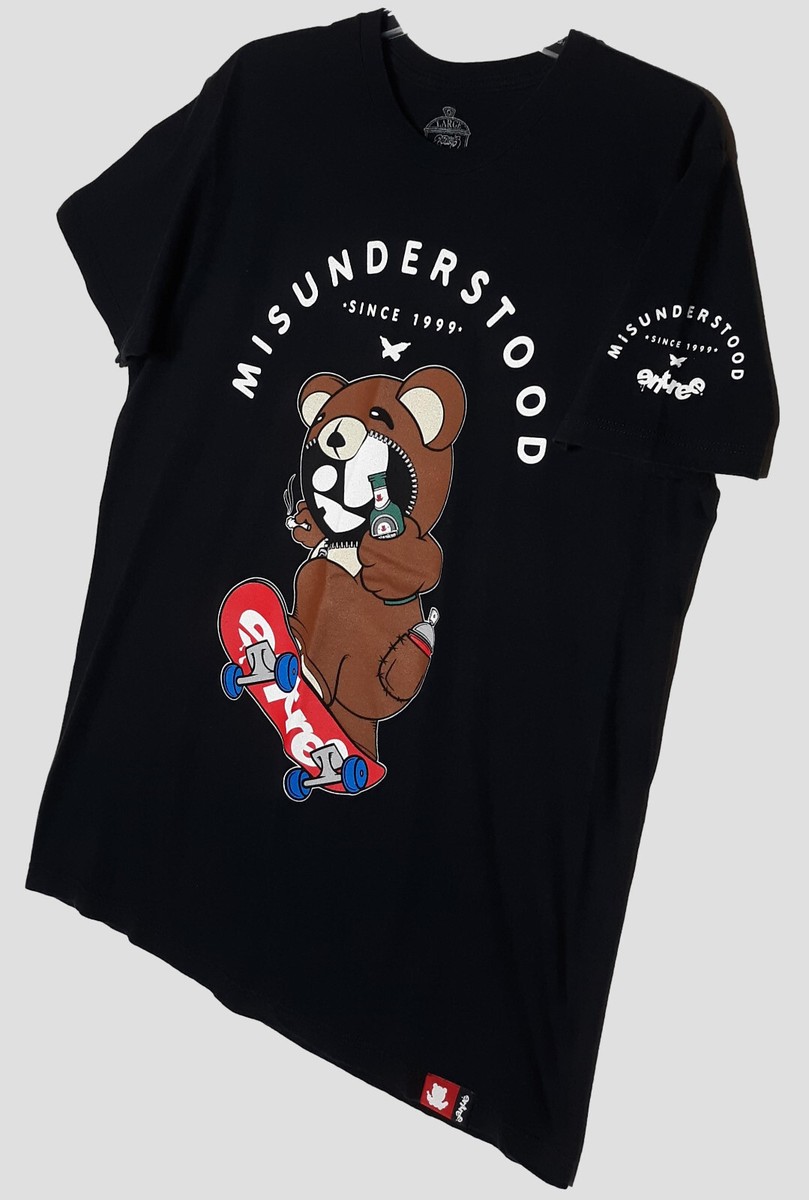 Misunderstood Shirt With Bear Entree LS Misunderstood Camo Teddy 2.0