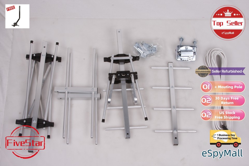 Yagi HDTV Antenna Outdoor 300 Mile for UHF VHF FM with High Gain ...