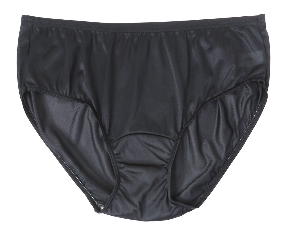 Shadowline Women's Panty Black Hipster Nylon Full Seat No Ride ...