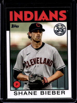 Shane Bieber 2021 Topps Baseball - 1986 #86B-37 - Cleveland Guardians ...