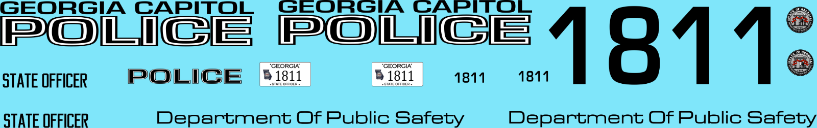 1/24 Georgia Capitol Police Department Waterslide Decals | eBay