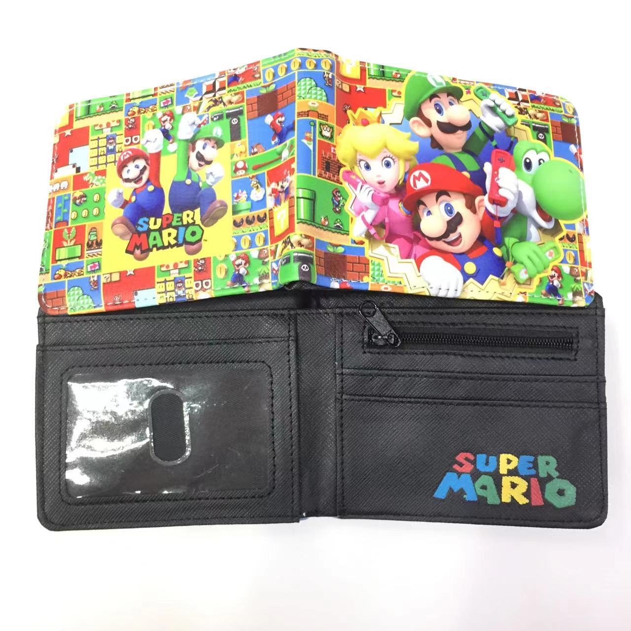 Super Mario Yoshi Peach PU Leather Wallet With Card Holder Bi-Fold ...