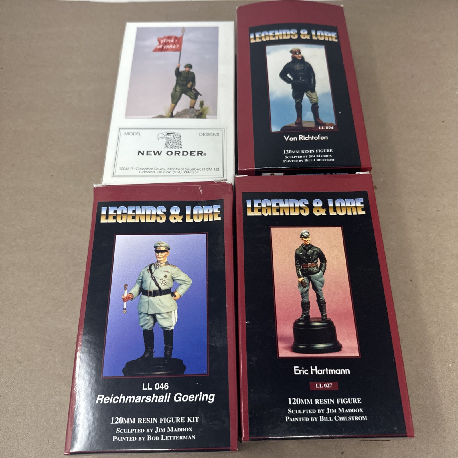 Lot of 4 120mm Resin Kits Legends & Lore, New Order WWII & WWI Figure ...