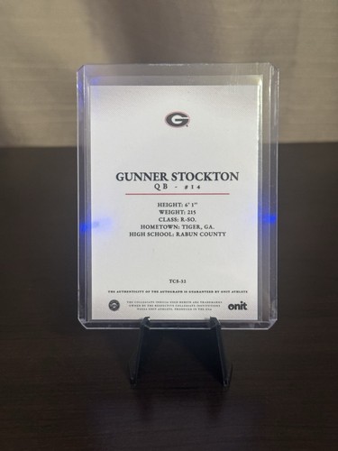 GUNNER STOCKTON 2024 ONIT Athlete Georgia Bulldogs Football *On Card ...