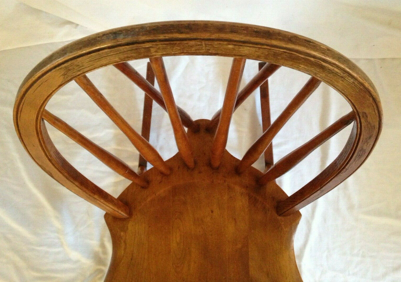 Vtg S BENT & BROS. Rocking Chair 8 Brace Back w Tail Support Windsor ...