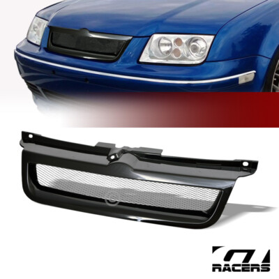 For 1999-2005 Jetta 4 Mk4 Blk Aluminum Mesh Badgeless Front Bumper ...