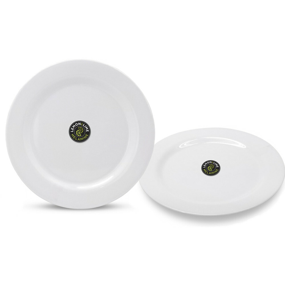 28 cm Round Melamine White Dinner Plate Plates Birthday Wedding Party ...