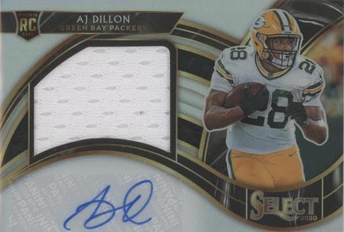 2020 Panini Select - Jumbo Rookie Signature Swatches AJ Dillon #JRS-AJD ...