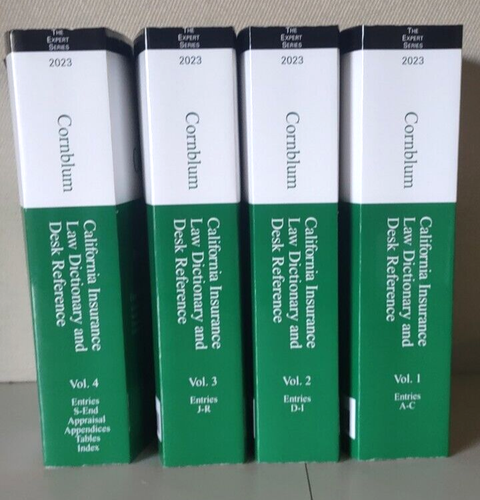 New 2023 California Insurance Law Dictionary and Desk Reference, Bruce ...