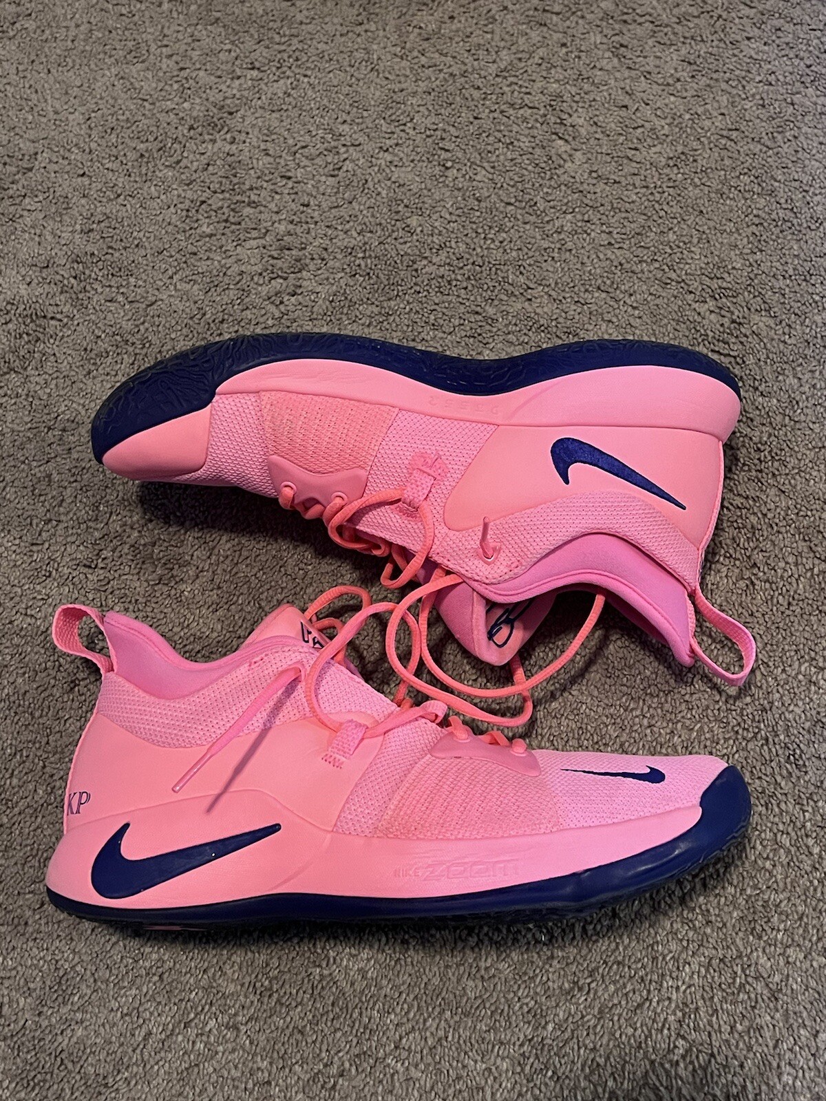 EYBL Nike PG 2 Size 11.5 men’s Basketball Shoes Pink Peach Jam Girl’s ...