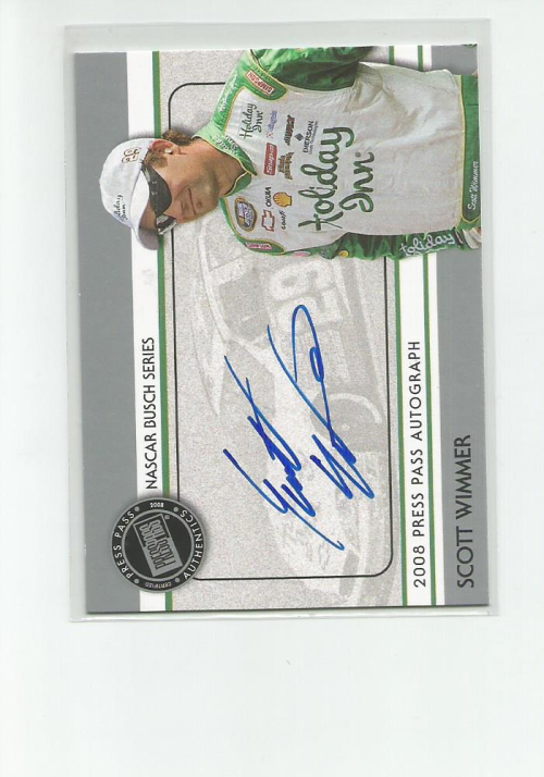 2008 PRESS PASS AUTOGRAPHS #44 SCOTT WIMMER A | eBay