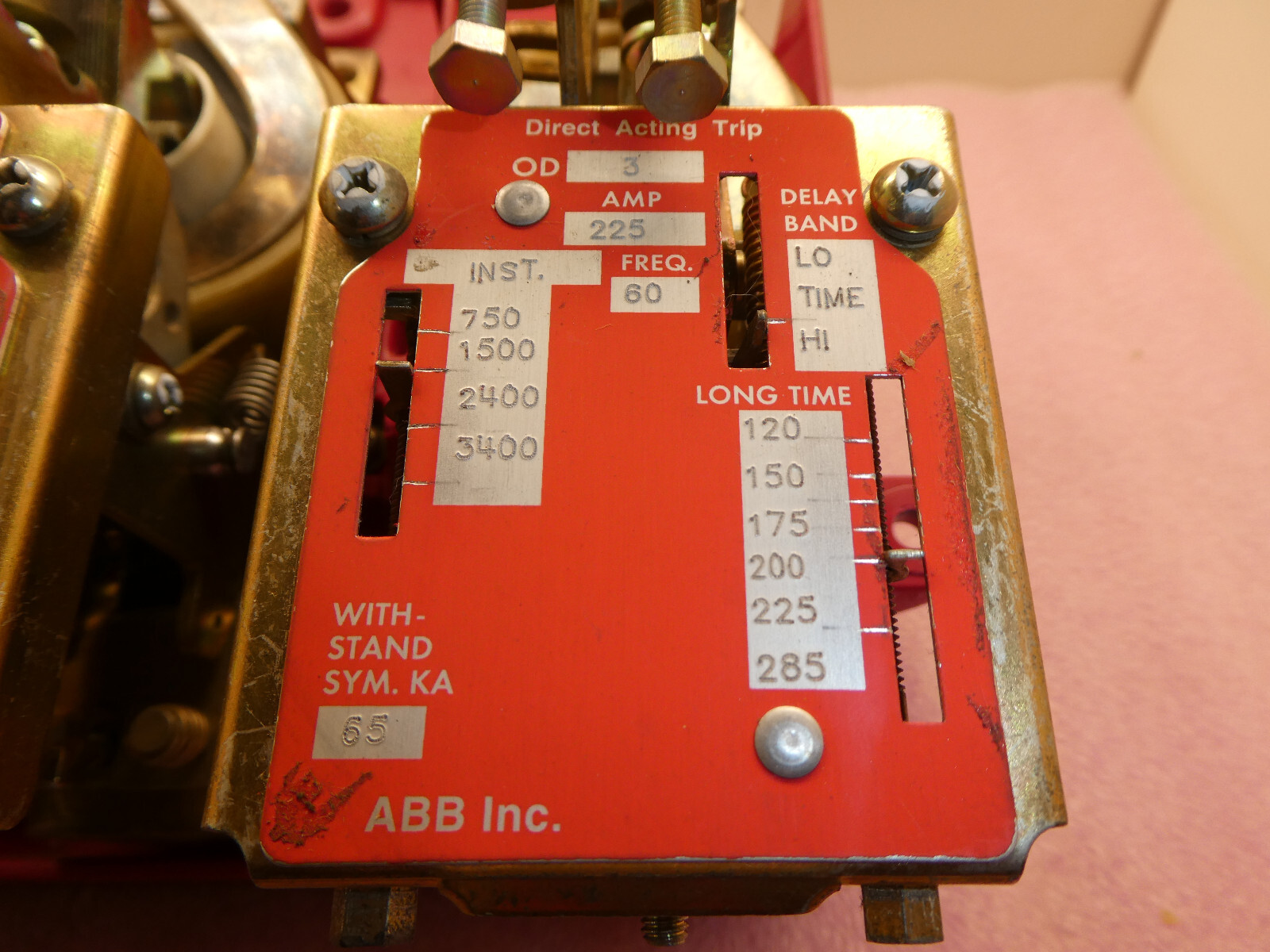ABB 12250VCT322 OVERLOAD BREAKER WITH (3) OD-3 TRIP UNITS 225A for sale ...