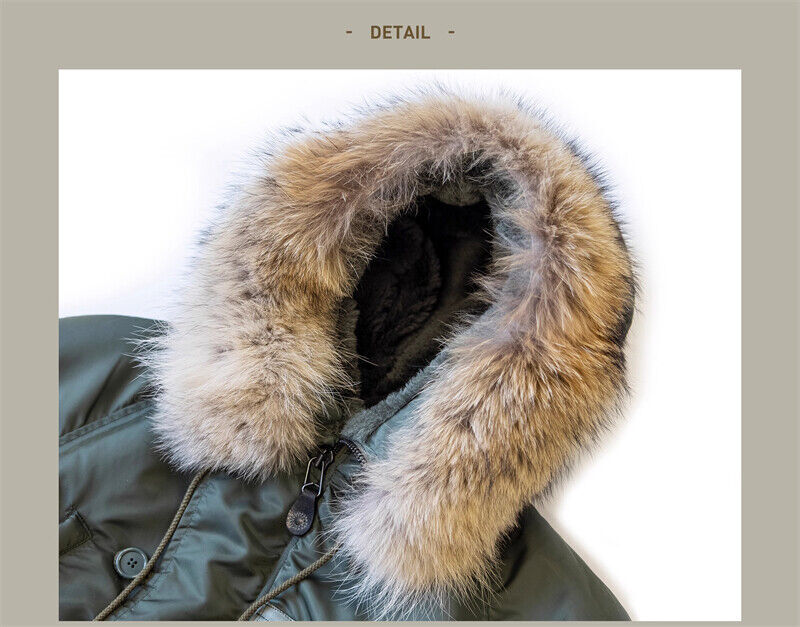 Red Tornado Winter Warm Waterproof Flight Jacket Hooded Men's Wool Coat ...