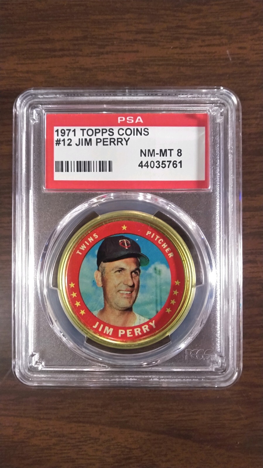 1971 Topps Coins #12 Jim Perry Twins graded PSA 8 NM-MT | eBay