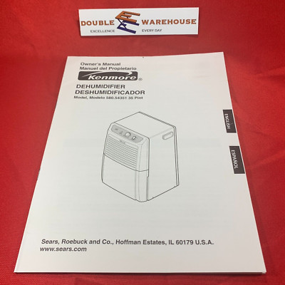 Kenmore Dehumidifier Model 580.54351 35 Pint Owner's Manual | eBay