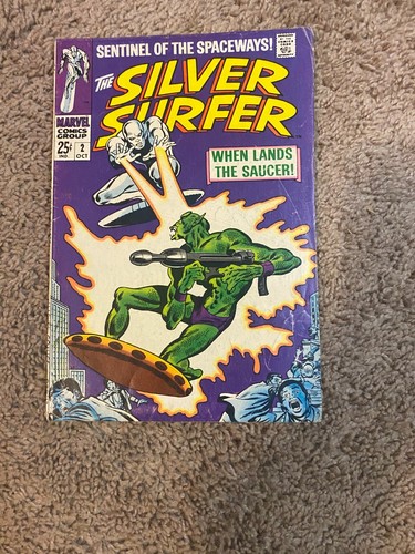 Silver Surfer 2 (1968) When Lands the Saucer Marvel | eBay