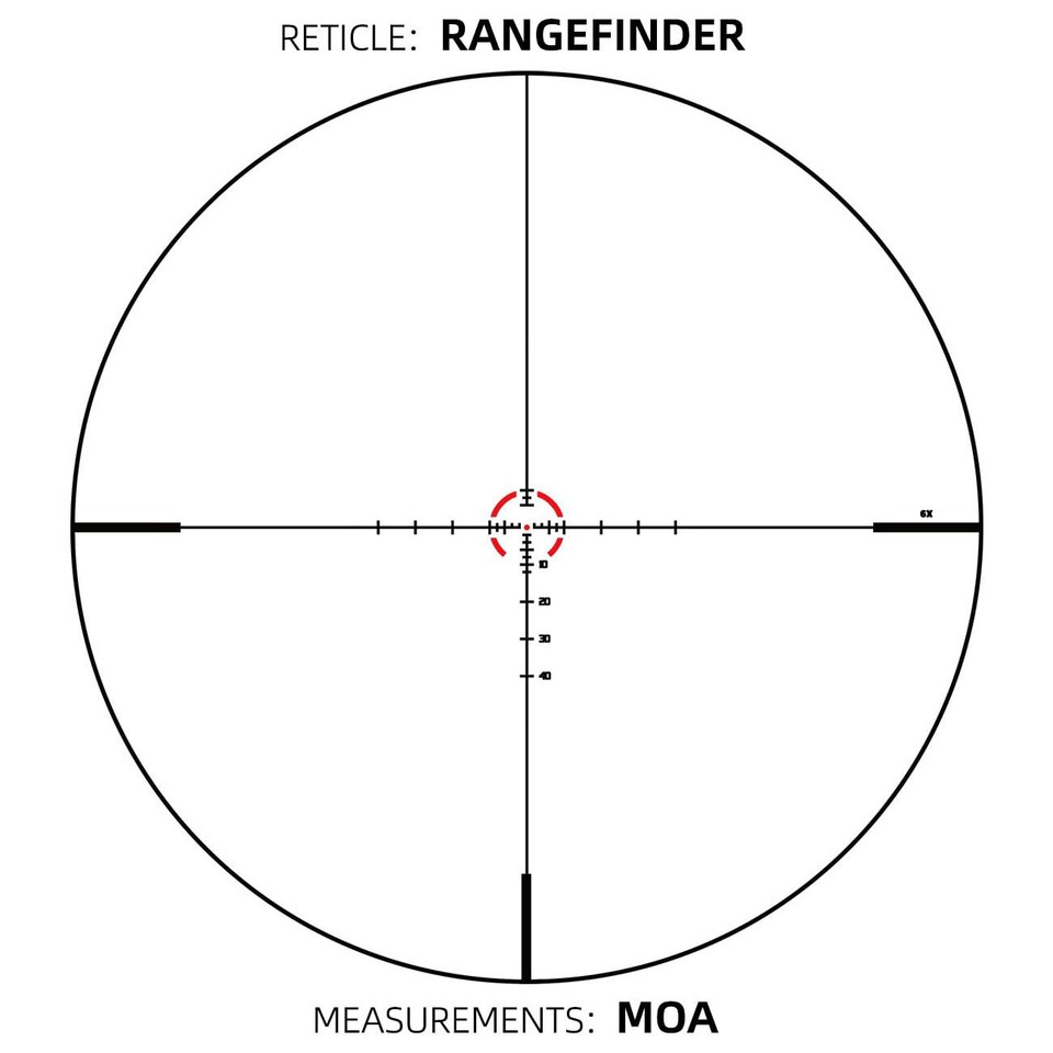 Pro Hunting 1-6x24 LPVO Rifle Scope Rangefinder Illuminated Reticle ...
