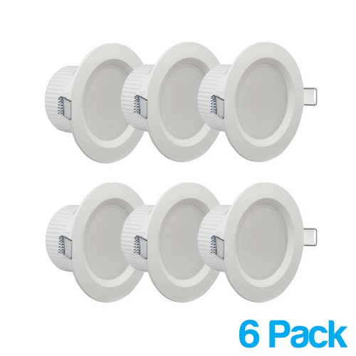 Clipsal 7W Tri-Colour Dimmable LED Downlight Kit 90mm Cutout 6 Pack ...